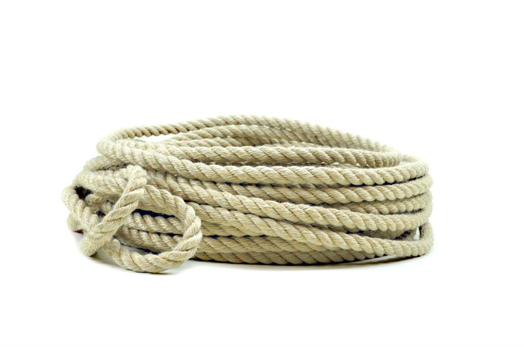 18mm Natural Cotton Rope 100 Metre Reel Unbleached 3 Strand Cotton Rope ...