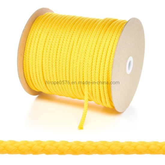 Yellow Polypropylene Rope Braided Poly Cord Strong String Camping ...